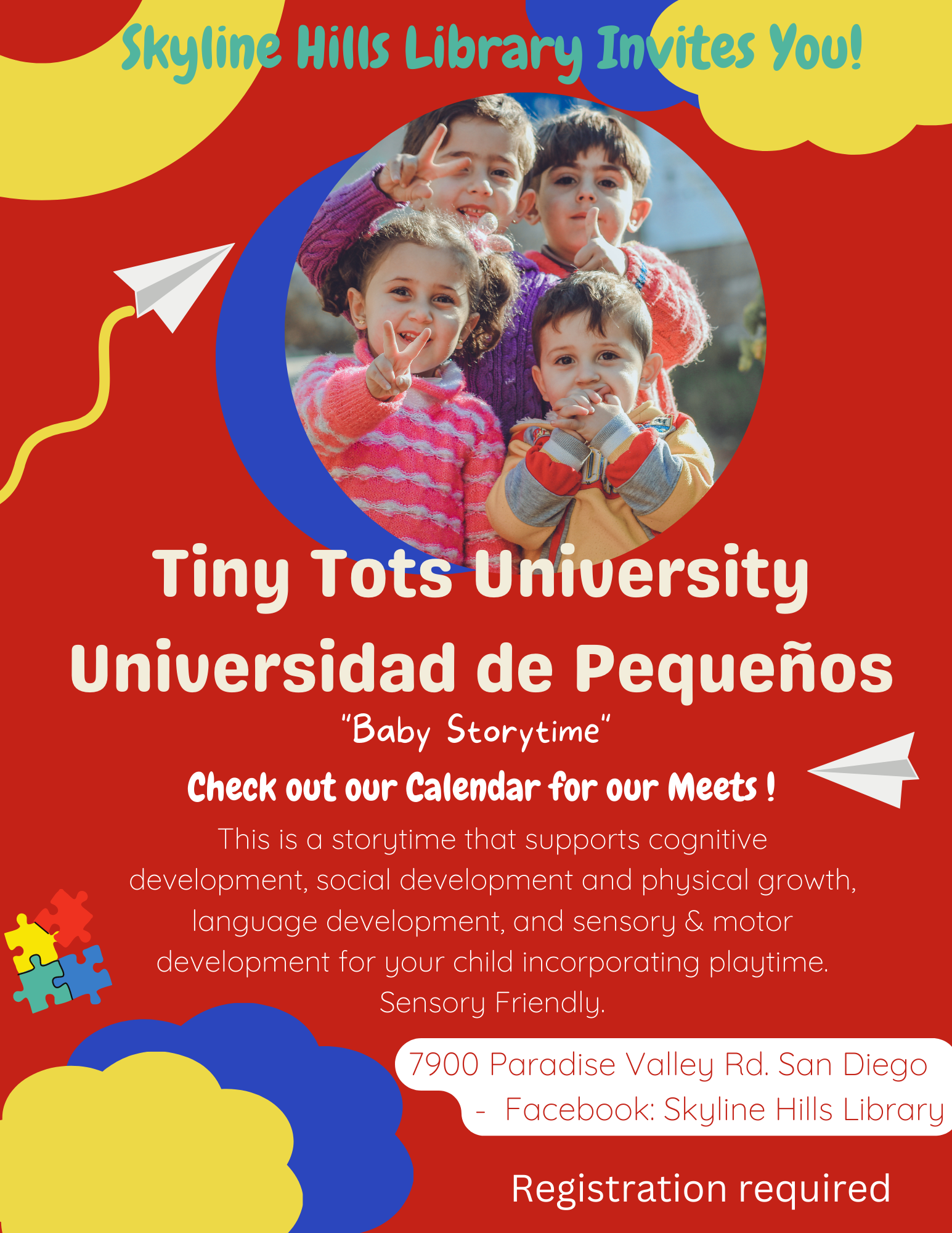 Tiny Tots University/Universidad de Pequeños | San Diego Public Library